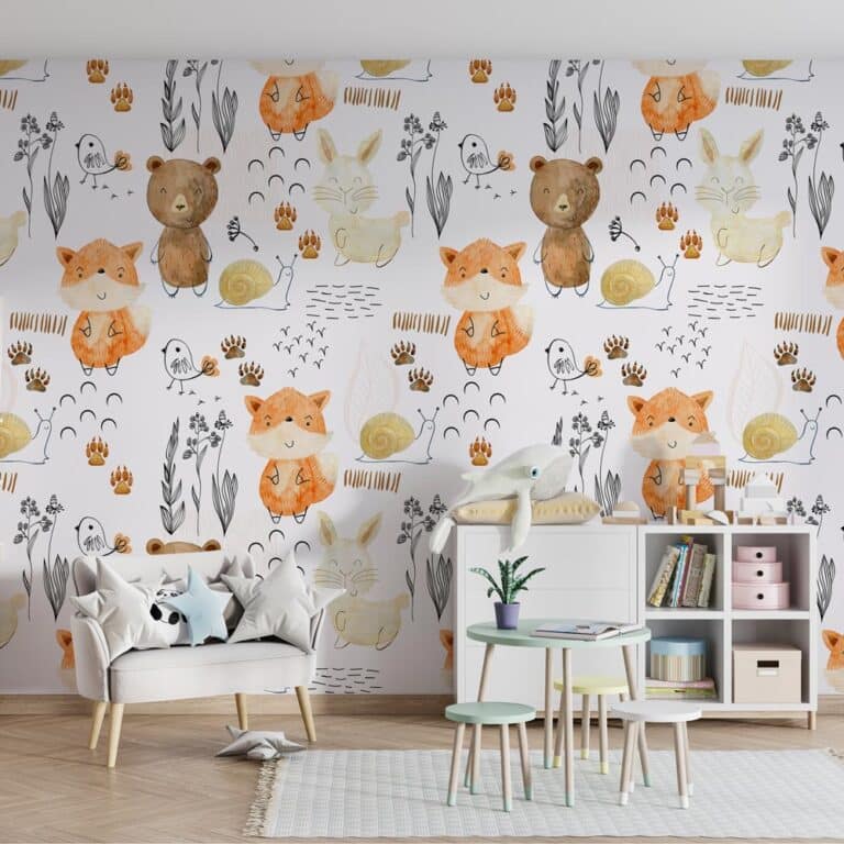 Kinderbehang Leuke dieren (op maat) youpri