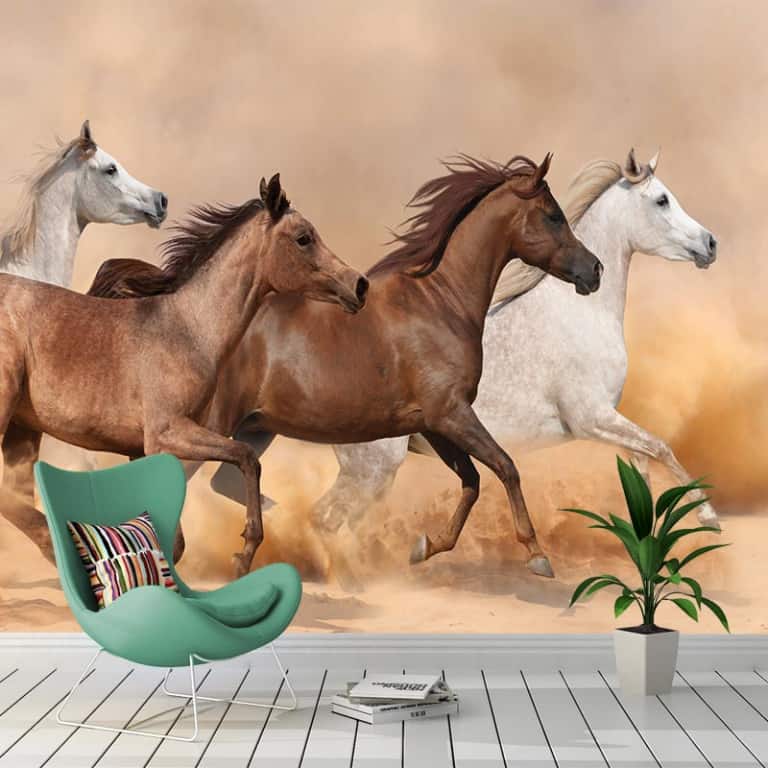 Fotobehang Galopperende paarden. Met gratis drukproef. YouPri.nl