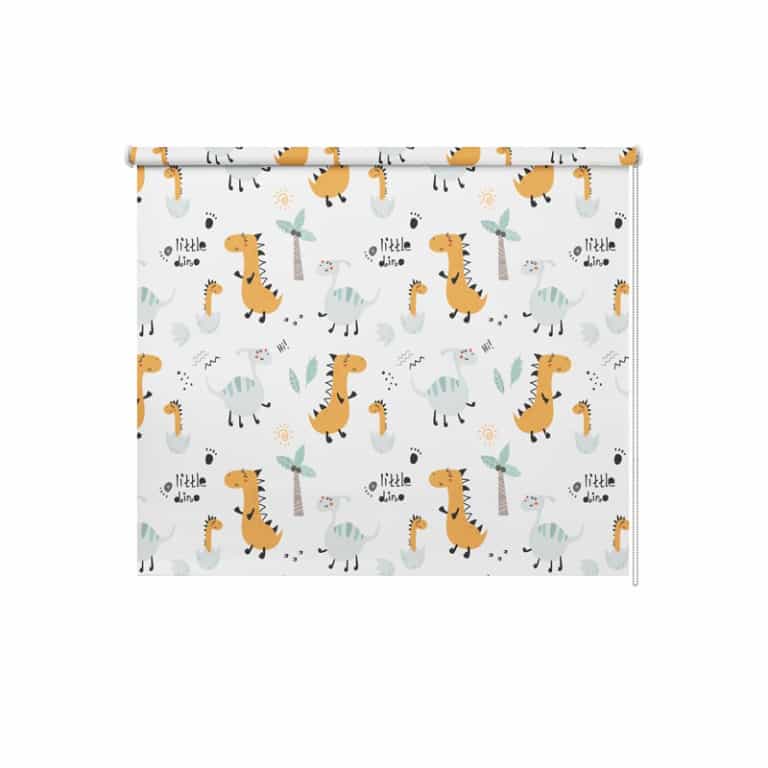 Rolgordijn Lief dino patroon Gratis op maat gemaakt! YouPri.nl