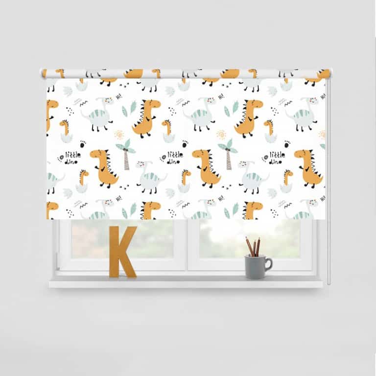 Rolgordijn Lief dino patroon Gratis op maat gemaakt! YouPri.nl