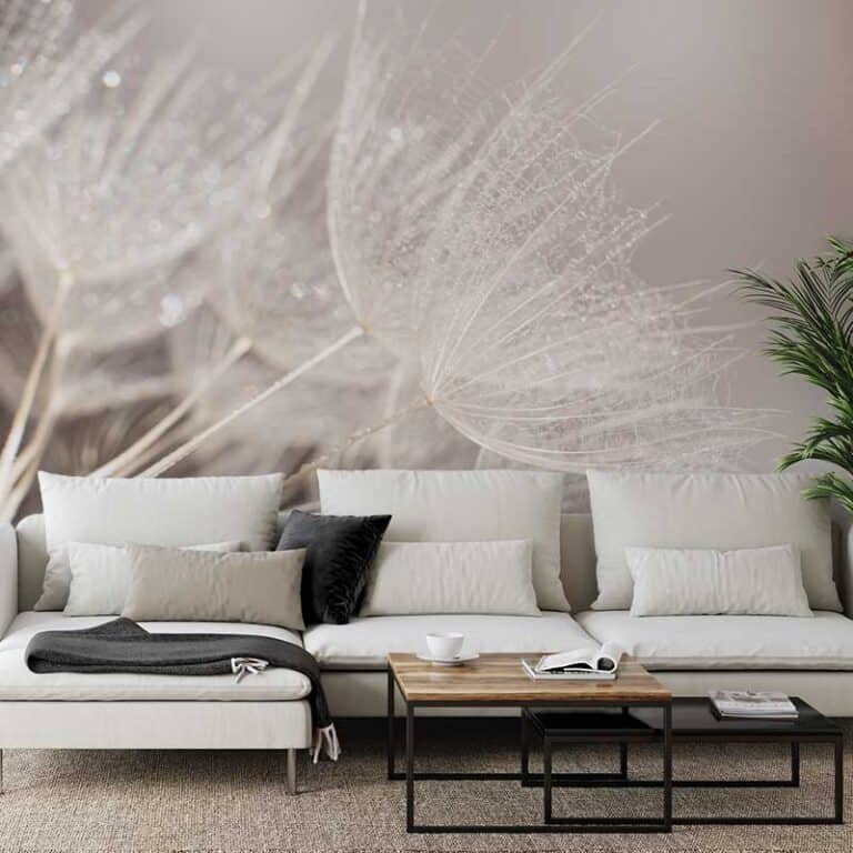 Fotobehang Dandelion in lichte tinten(op maat) youpri