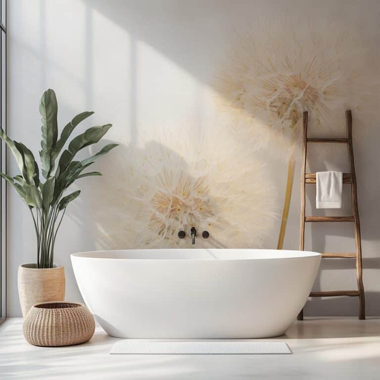 Badkamer behang Blaasbloem duo (op maat) youpri